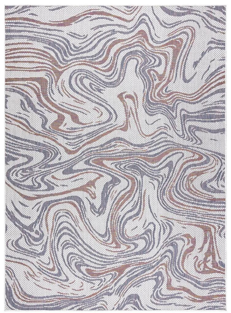 Dywany Łuszczów Kusový koberec Sion Sisal Waves 2836 ecru/blue/pink ROZMĚR: 140x190