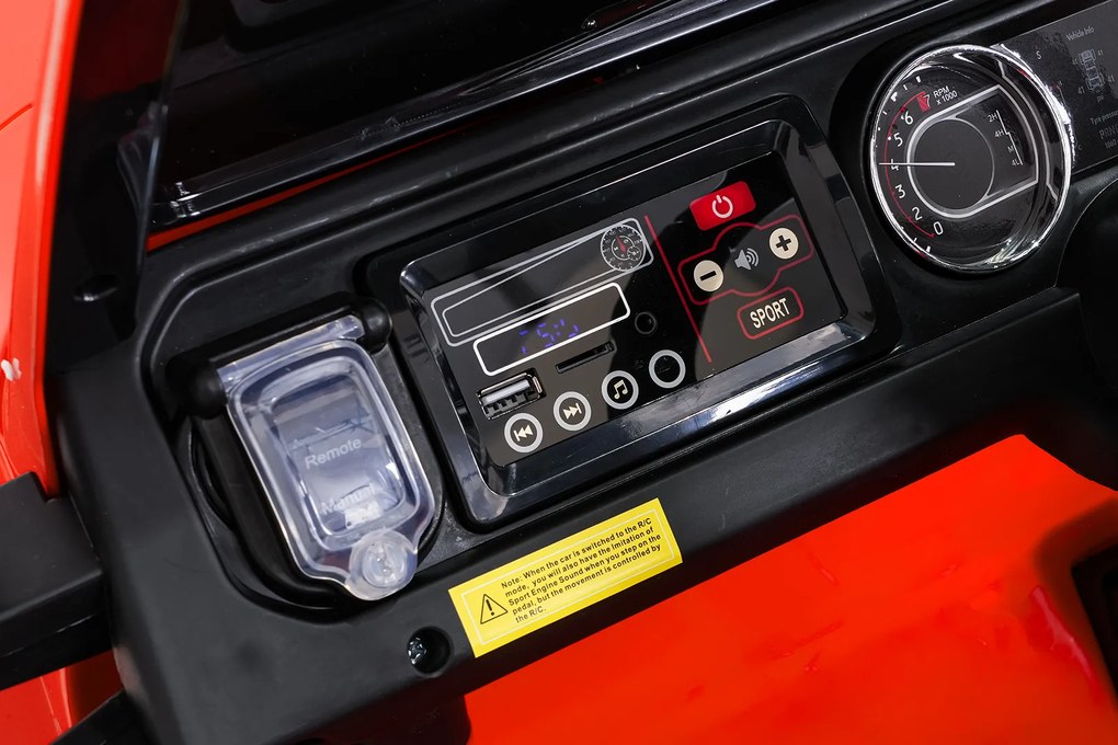Ramiz Jeep Wrangler Rubicon LIFT elektrické autíčko pro děti oranžové
