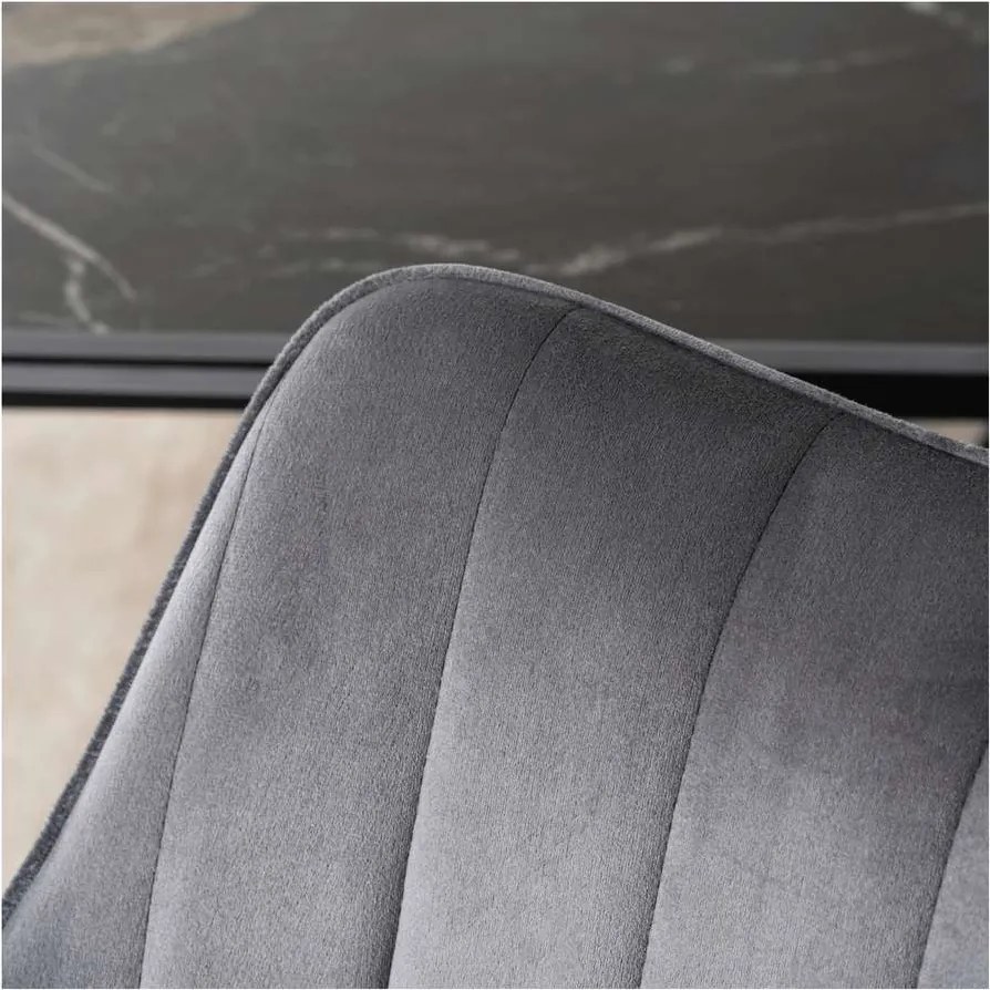 Jídelní židle Pinzo Velvet, šedá