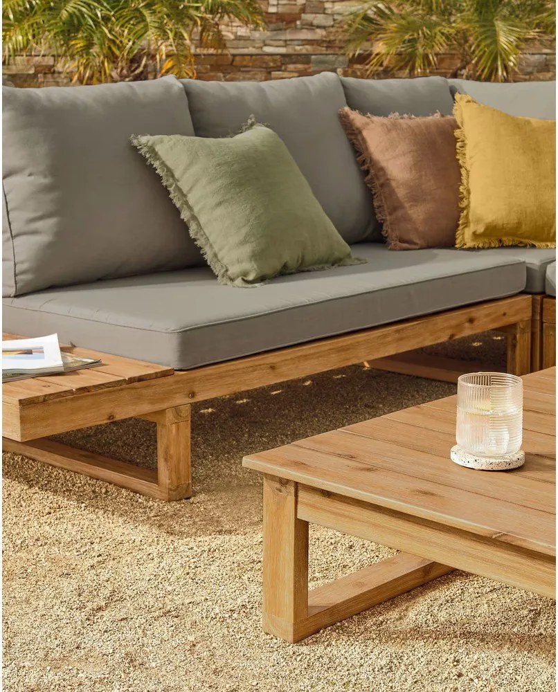 Hnědý zahradní lounge set pro 5 osob Flaviina – Kave Home