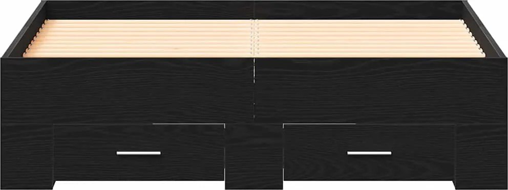 Rám postele se zásuvkou Černý dub 120 x 200 cm Kompozitní dřevo 3333971