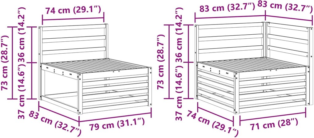 Venkovní pohovková souprava 6 ks Přírodní Masivní akátové dřevo 3383782