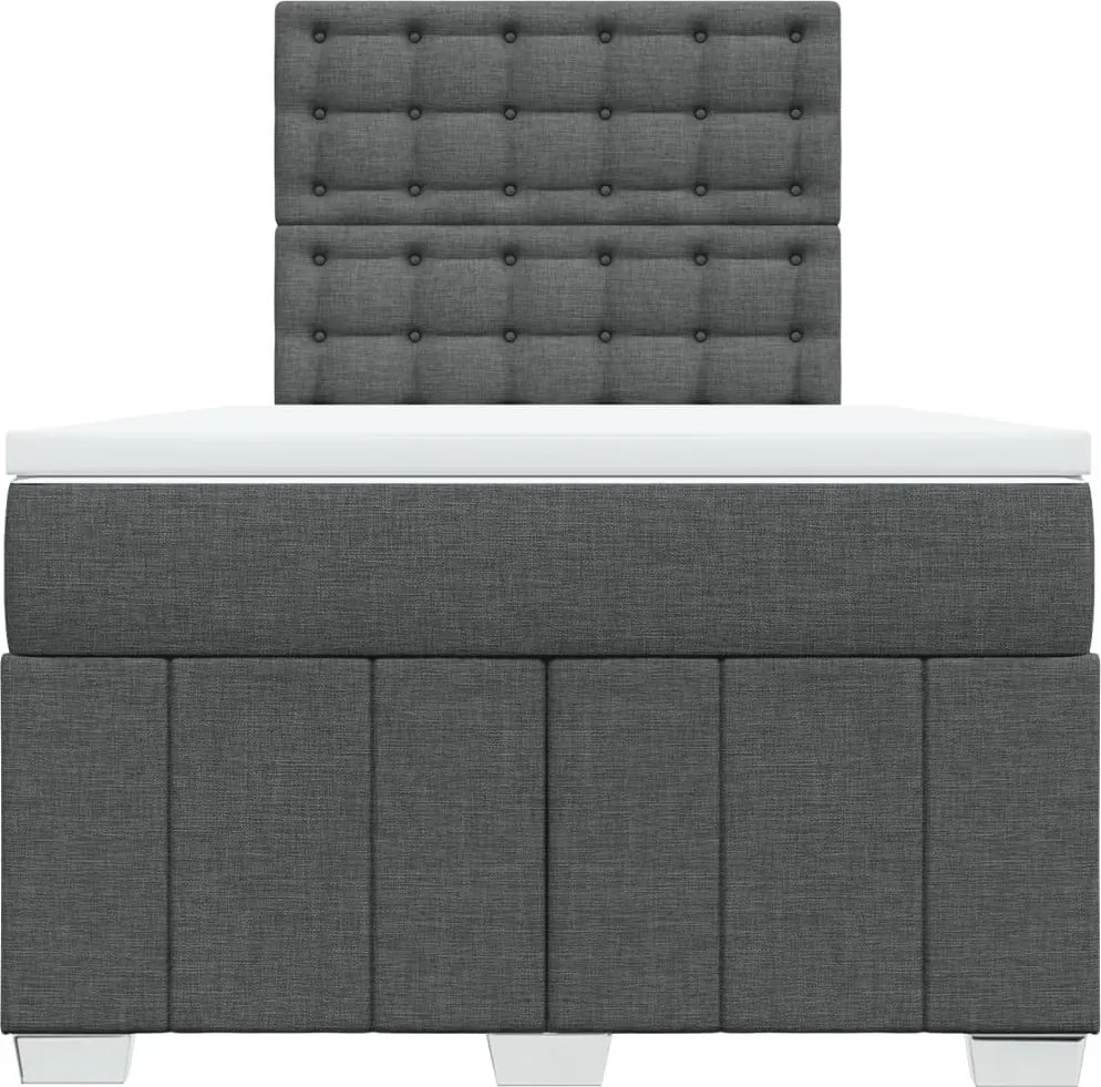 Box spring postel s matrací tmavě šedá 120x190 cm textil 3293922