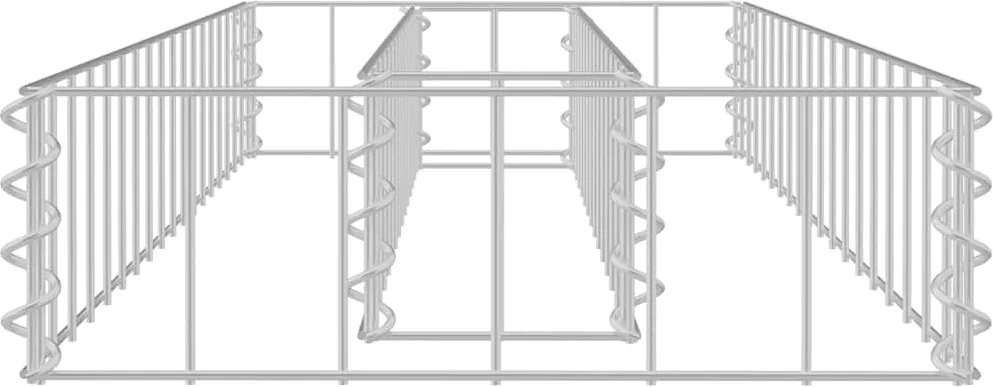 Gabionový vyvýšený záhon pozinkovaná ocel 90 x 30 x 10 cm 145628
