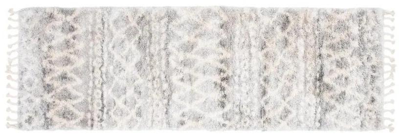 Kusový koberec shaggy Apache světle šedý atyp 70x200cm
