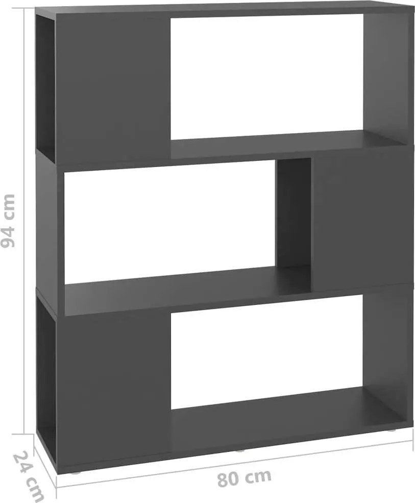 vidaXL Knihovna / dělicí stěna 80 x 24 x 94 cm dřevotříska [809127] Barva: dub sonoma