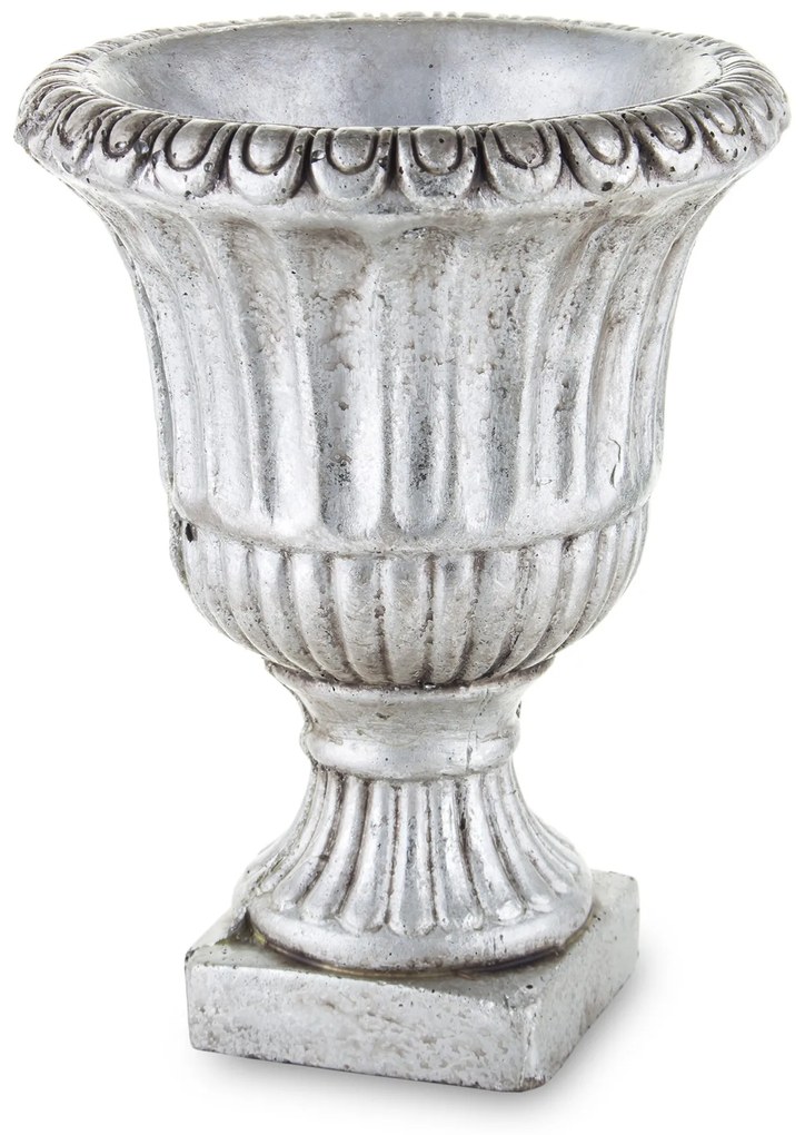 Stříbrný obal na květináč z kameniny 137383