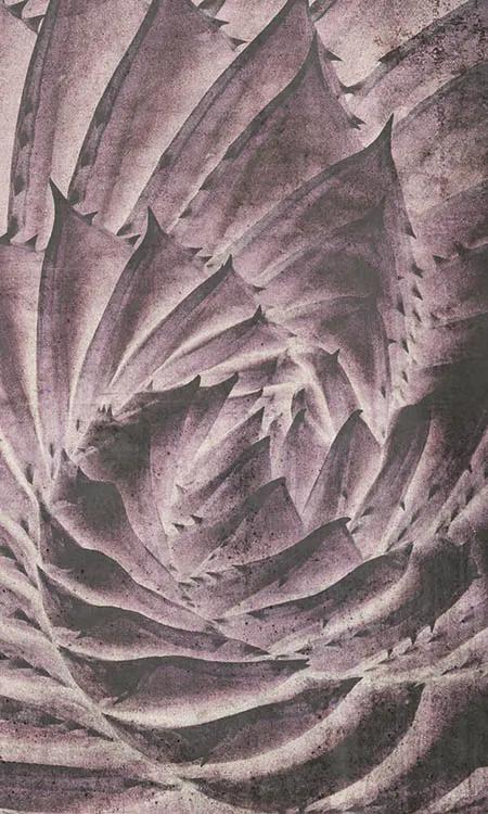 DIMEX | Vliesová fototapeta na zeď Abstrakt kaktus MS-2-0352  | 150 x 250 cm | fialová, černá