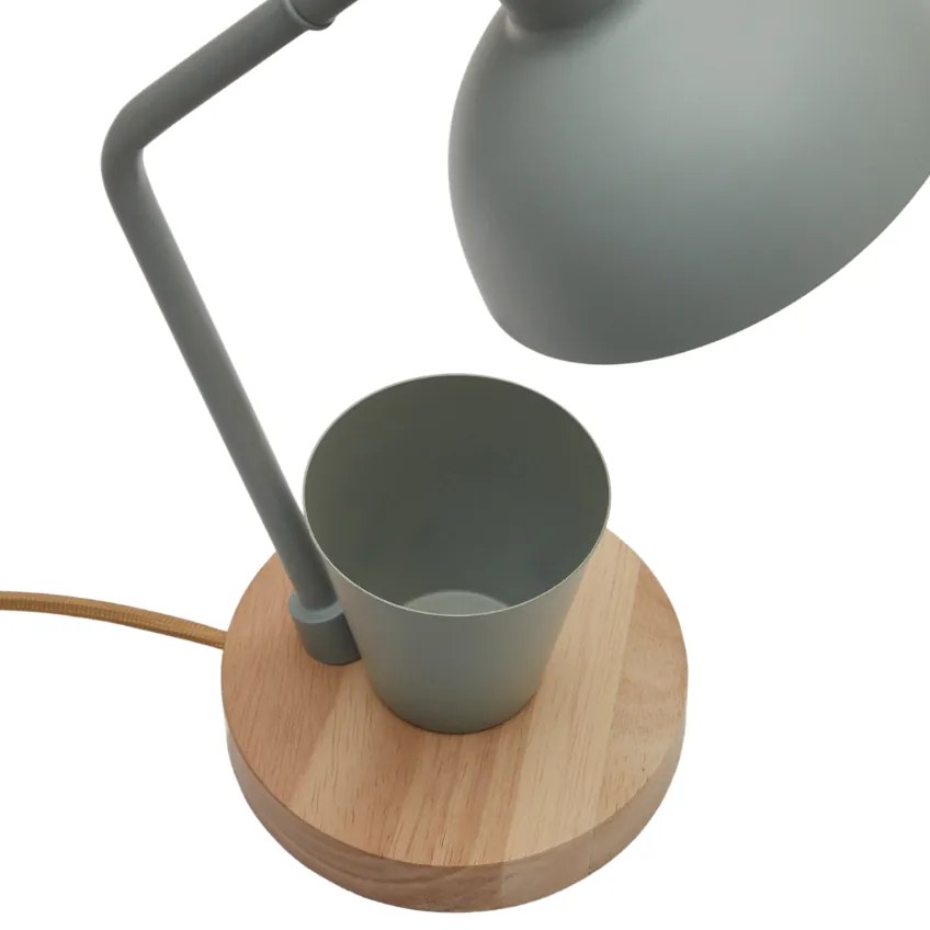 Zelená kovová stolní lampa Kave Home Katia