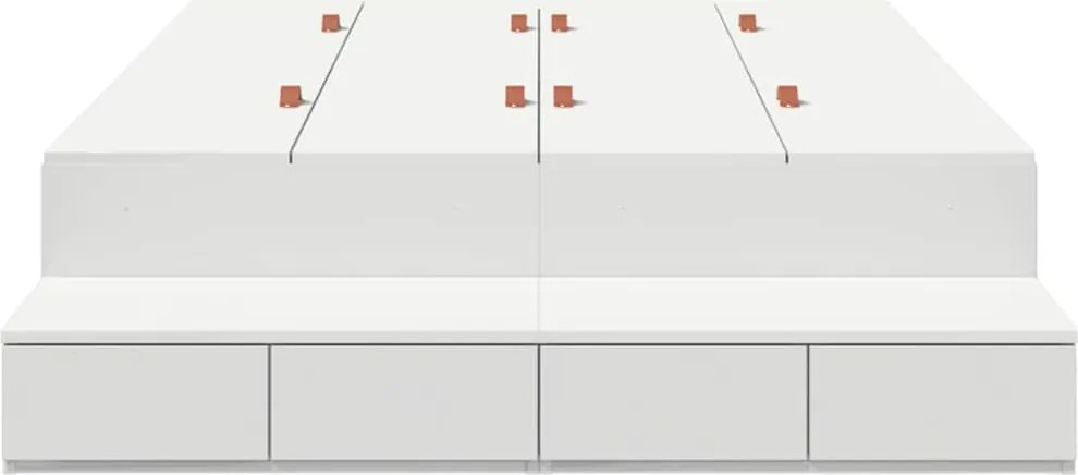 Rám postele s úložným prostorem Bílá 120 cm Kompozitní dřevo 3335629