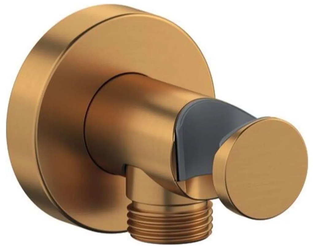 Duravit - Sprchové kolínko s držákem, kartáčovaný bronz UV0630009004
