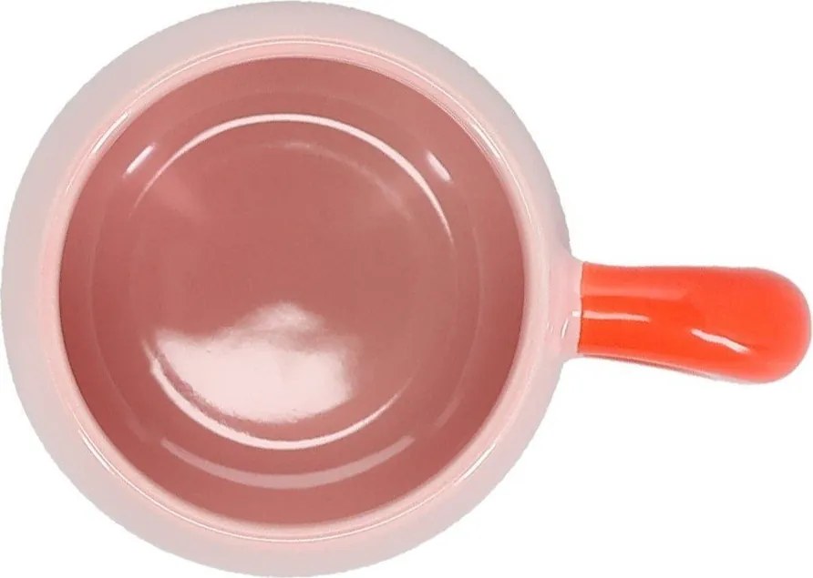 Růžový hrnek z kostního porcelánu 470 ml Coco – ONA