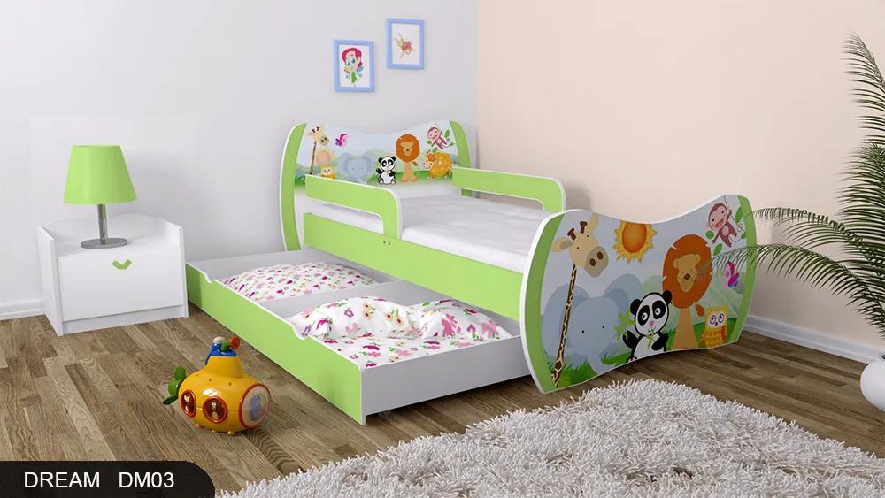 Dětská postel Dream vzor 03 180x90 cm zelená