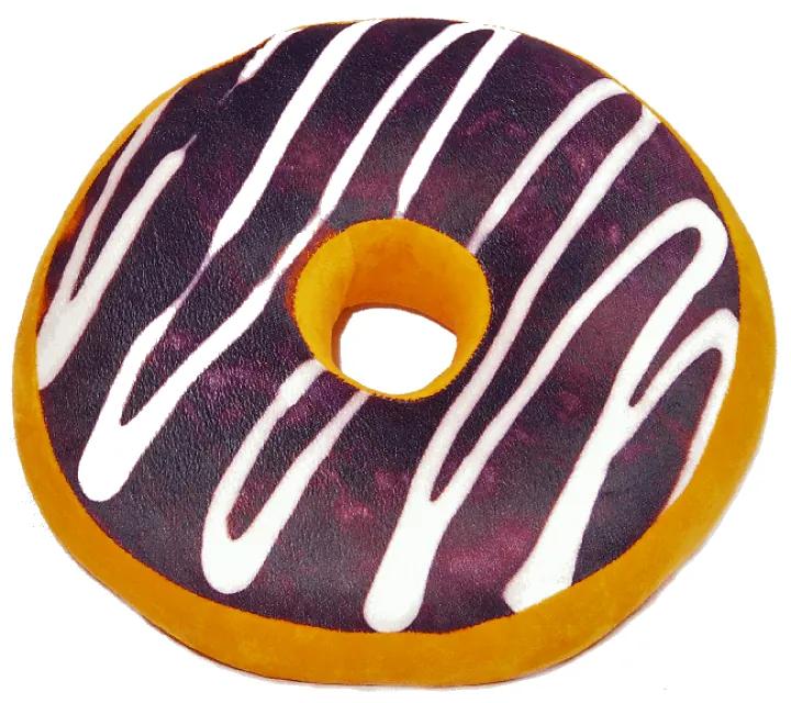 Dekorační polštářek Donut s polevou 38 cm
