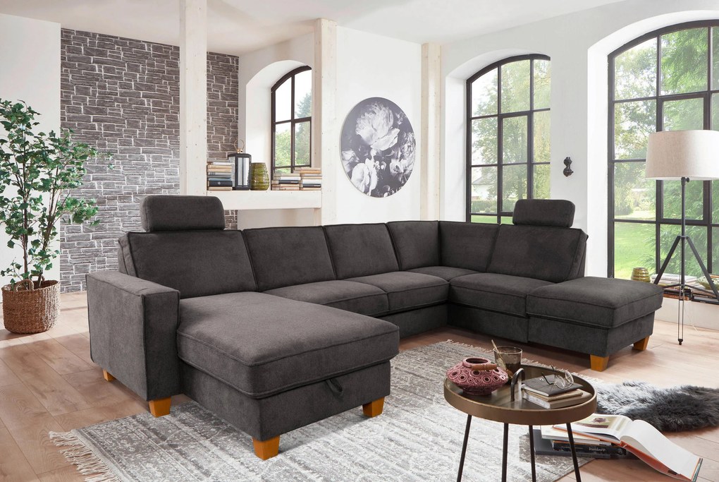XXXLutz SEDACÍ SOUPRAVA, textil, tmavě šedá Sit & More - Sedací soupravy - 000144005841