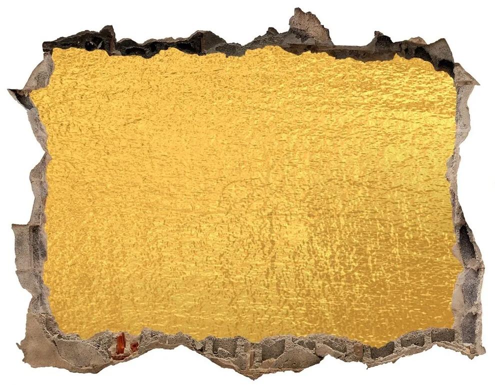 Wallmuralia Fototapeta díra na zeď Zlatá folie pozadí 95x64 cm