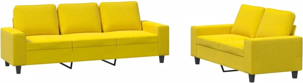 2dílná sedací souprava světle žlutá textil 3201903