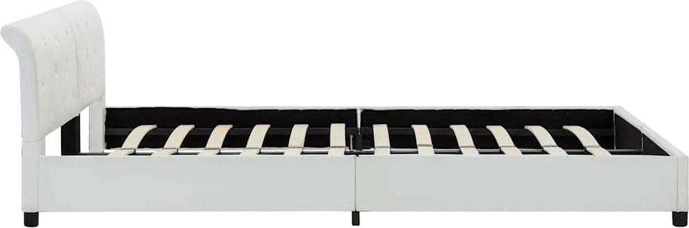 Rám postele bílý umělá kůže 160 x 200 cm 284874
