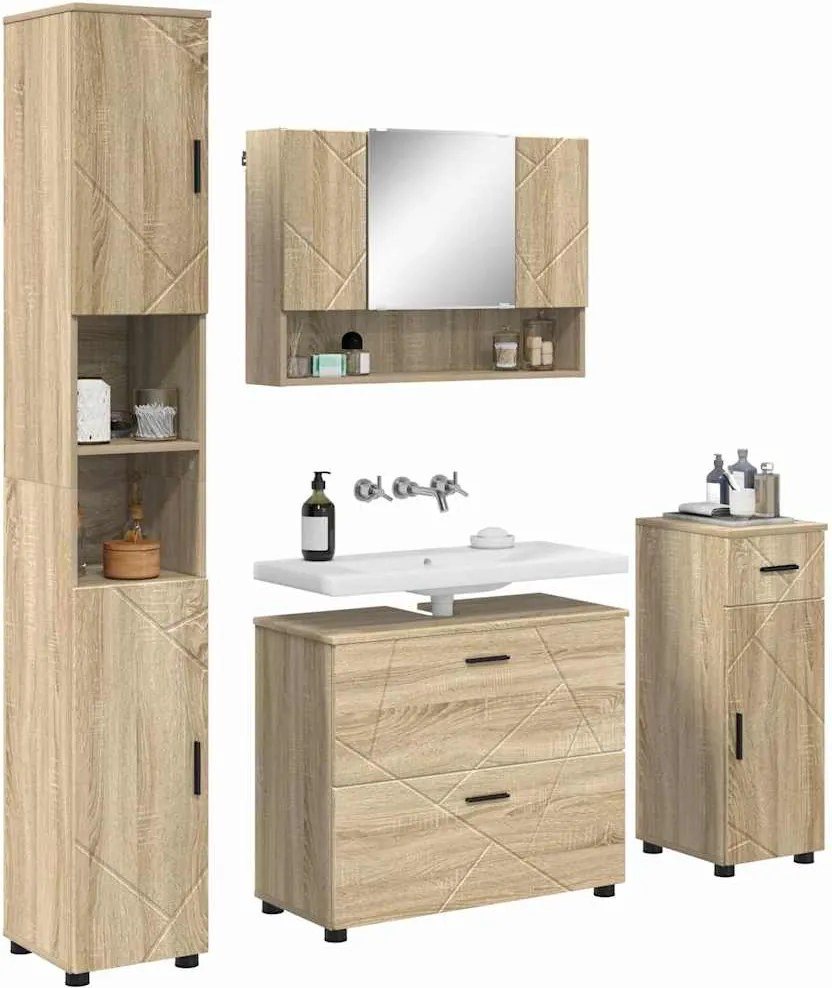 Sada koupelnového nábytku 5 ks Sonoma dub 35 x 30 x 192 cm 3393075