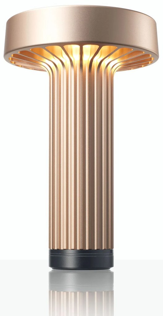 Ambientec FT1-ROS Fotica Rose, přenosná lampička z růžového hliníku, LED 1800-2500K dotykové stmívání, Ø13x20,5cm, IP66