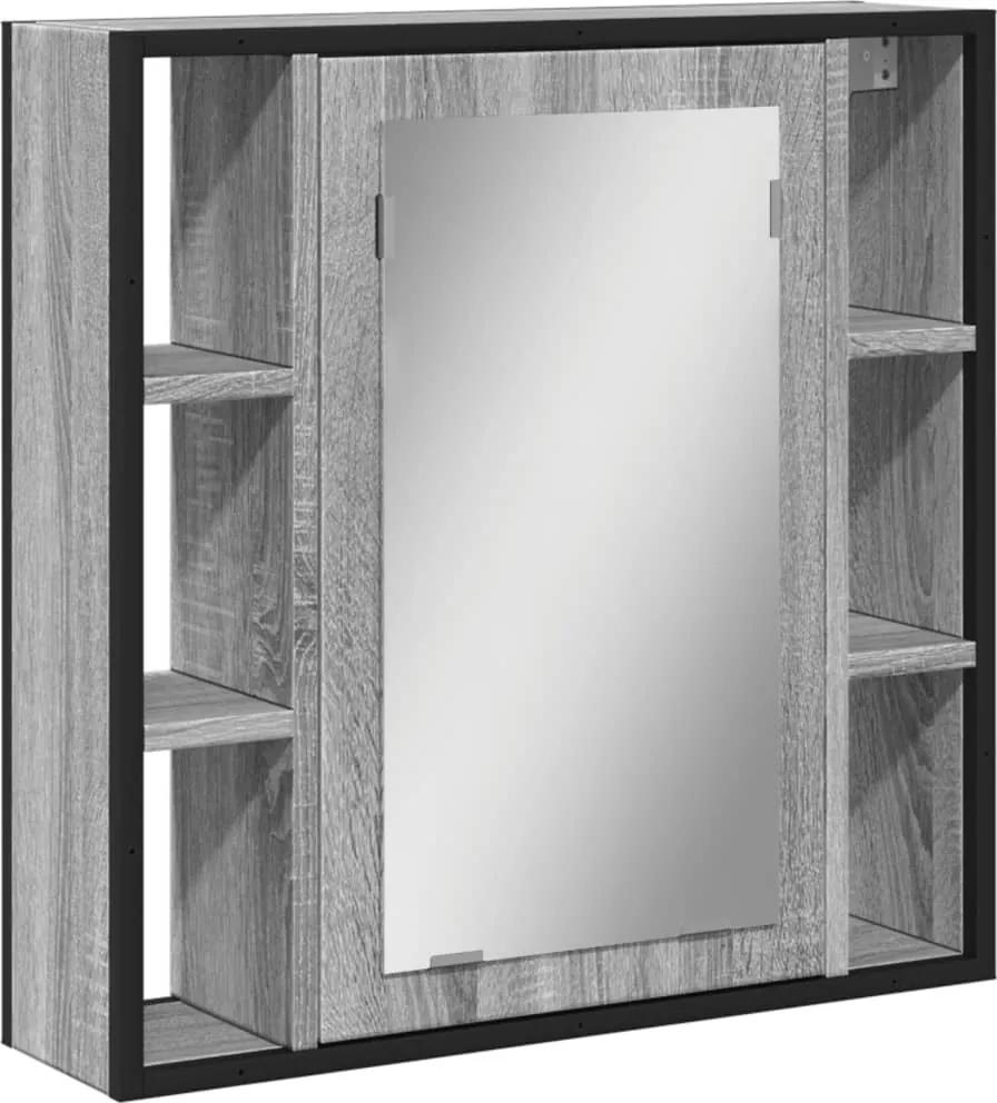 vidaXL Koupelnová skříňka se zrcadlem 60x16x60 cm kompozit [842429] Barva: hnědý dub