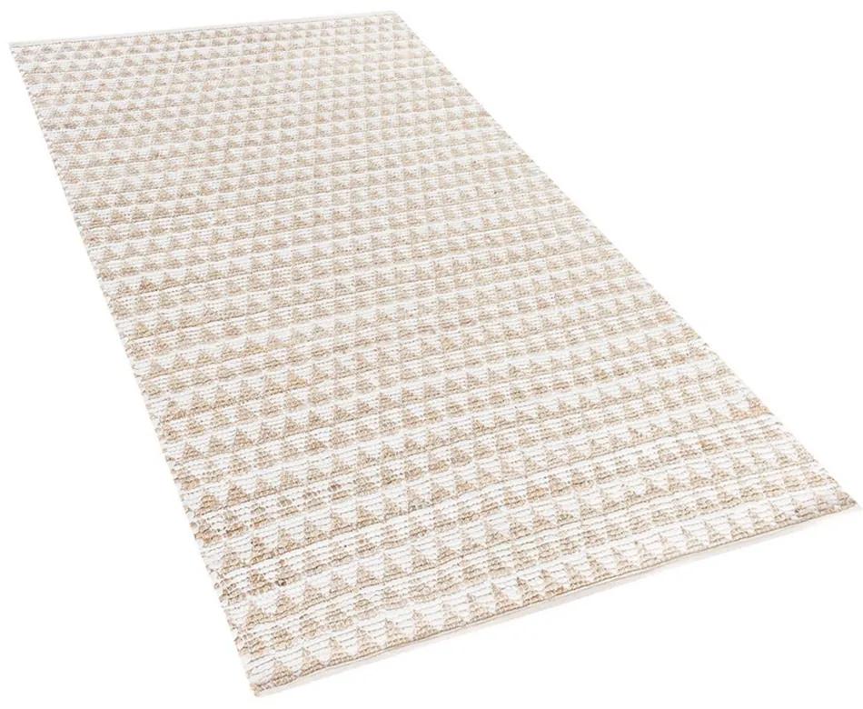 Béžový geometrický koberec 80x150 cm - TUNCELI