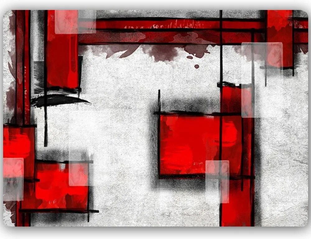 CARO Kovový obraz - Geometric Abstraction 5 40x30 cm