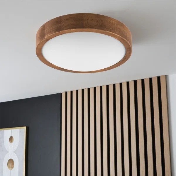 Brilagi - LED Stropní svítidlo CARVALHO SLIM 1xE27/15W/230V dub třešeň pr. 27 cm