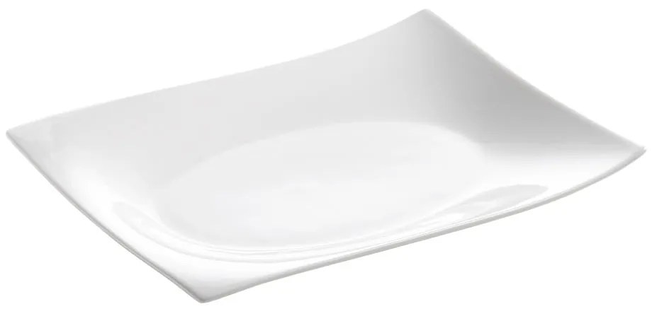 Bílý porcelánový talíř Maxwell &amp; Williams Motion, 25 x 19 cm