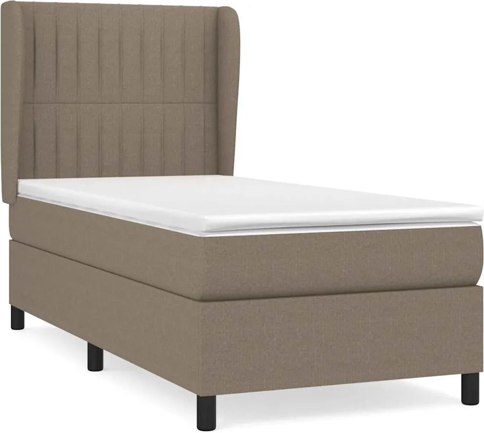 Box spring postel s matrací taupe 80x200 cm textil 3128081