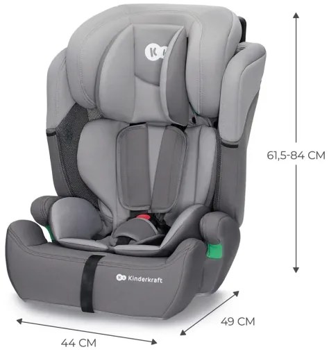 KINDERKRAFT - Autosedačka COMFORT UP i-Size (76-150 cm) světle šedá
