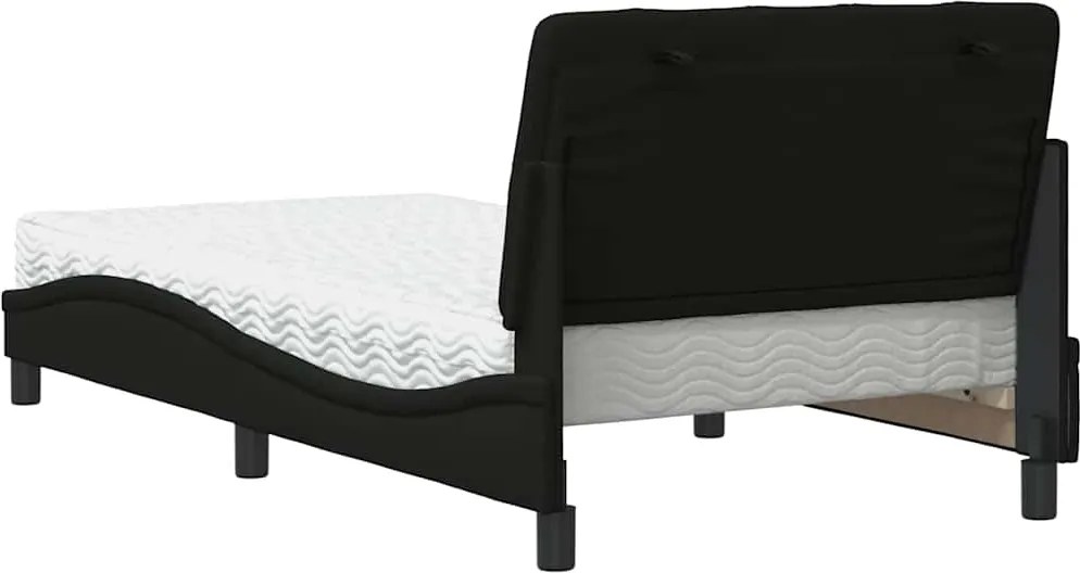 Postel s matrací černá 100 x 200 cm textil 3310722