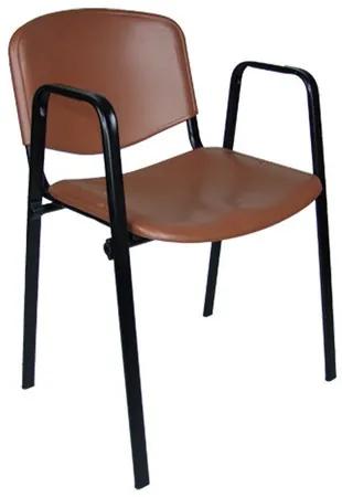 Konferenční židle ISO plastová s područkami RAL-7035