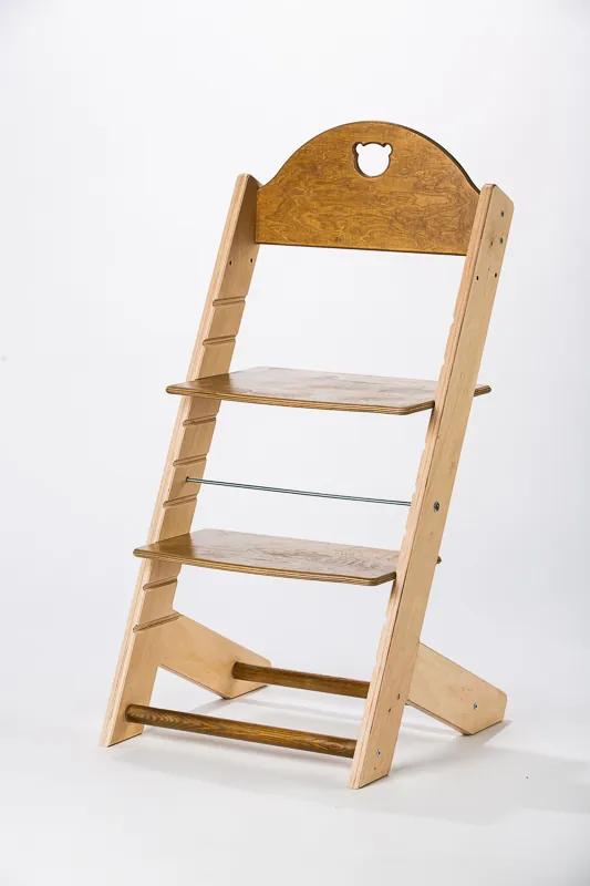 Lucas Wood Style rostoucí židle MIXLE -  přírodní/kaštan rostoucí židle MIXLE: Medvídek