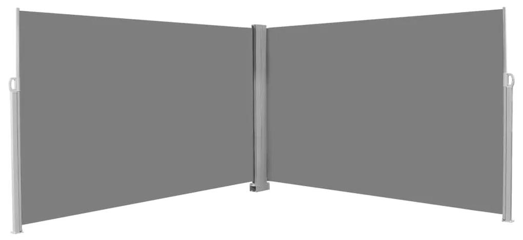 Zatahovací boční markýza / zástěna - 200x600 cm | šedá | BIANO
