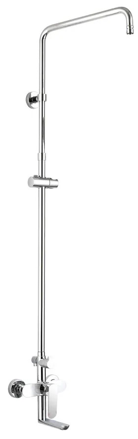 Mereo Mereo, Nástěnná baterie Mada 150mm s otoč. ramínkem a tyčí pro ruční a talířovou sprchu, bez příslušenství, CBE60101SM