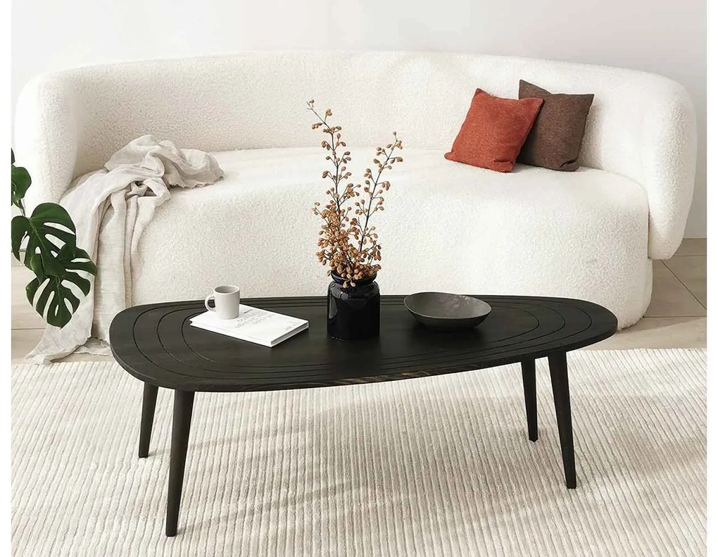 Designový konferenční stolek Garnet 115 cm antracitový