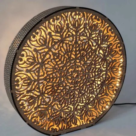 LED noční lampa Mandala – dřevěná dekorace domova| SENTOP LED0604