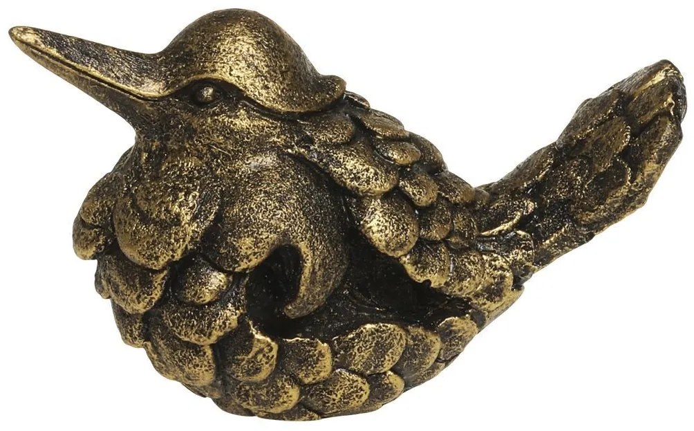 Mosazná antik dekorace socha ptáčka - 11*7*9 cm