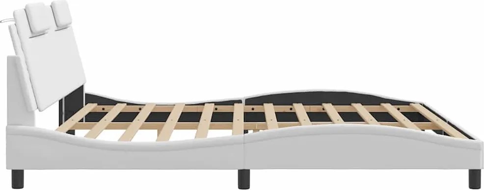Rám postele Viana bez matrace bílý 200x200 cm umělá kůže 3208118