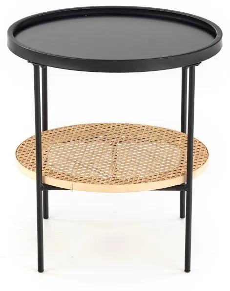 Konferenční stolek- KAMPA- Černý / Přírodní