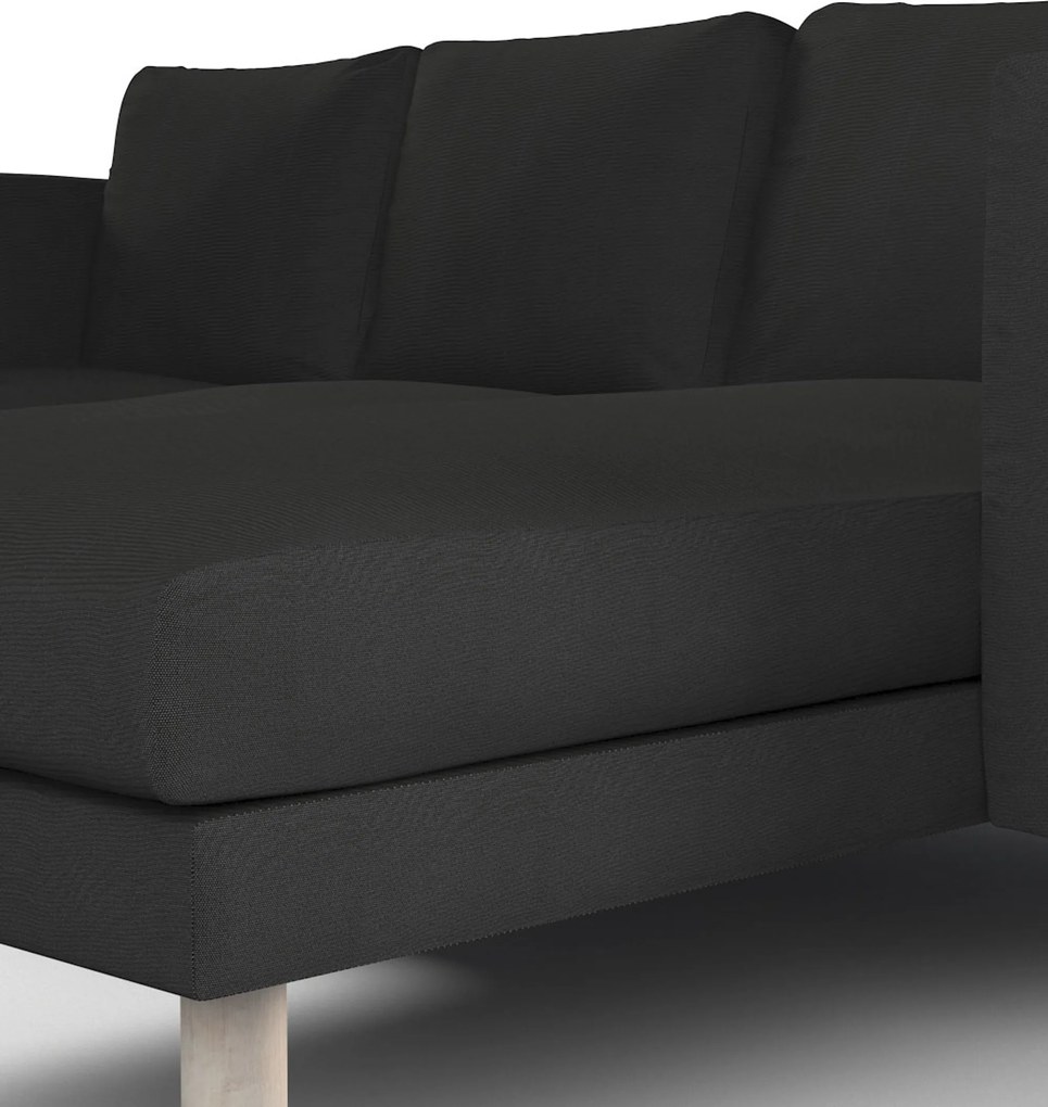 Potah na pohovku IKEA Norsborg 3-místná se šezlongem barva černá látka pletený vzor