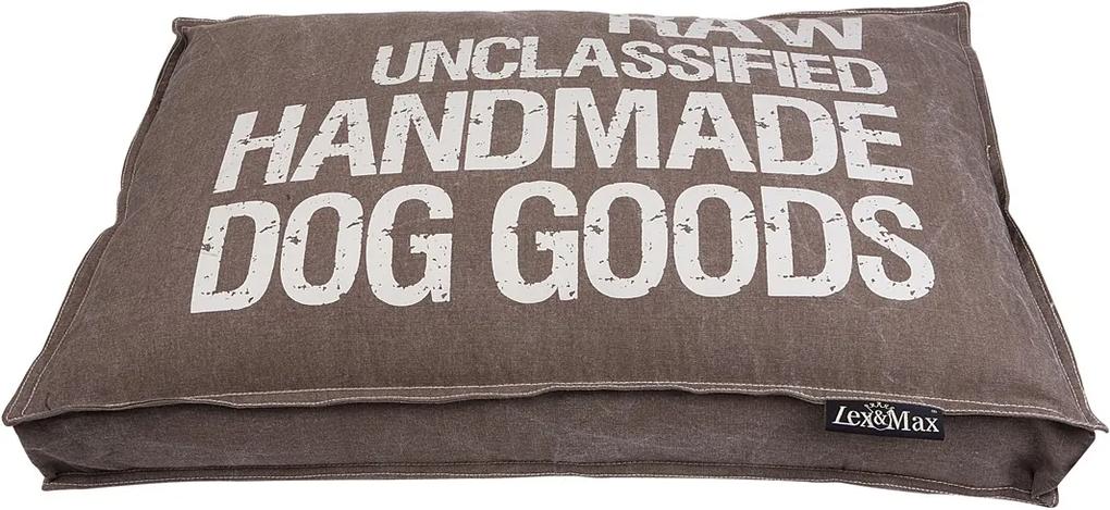 Lex & Max Luxusní potah na pelíšek pro psa Lex & Max Raw 90 x 65 cm | hnědý