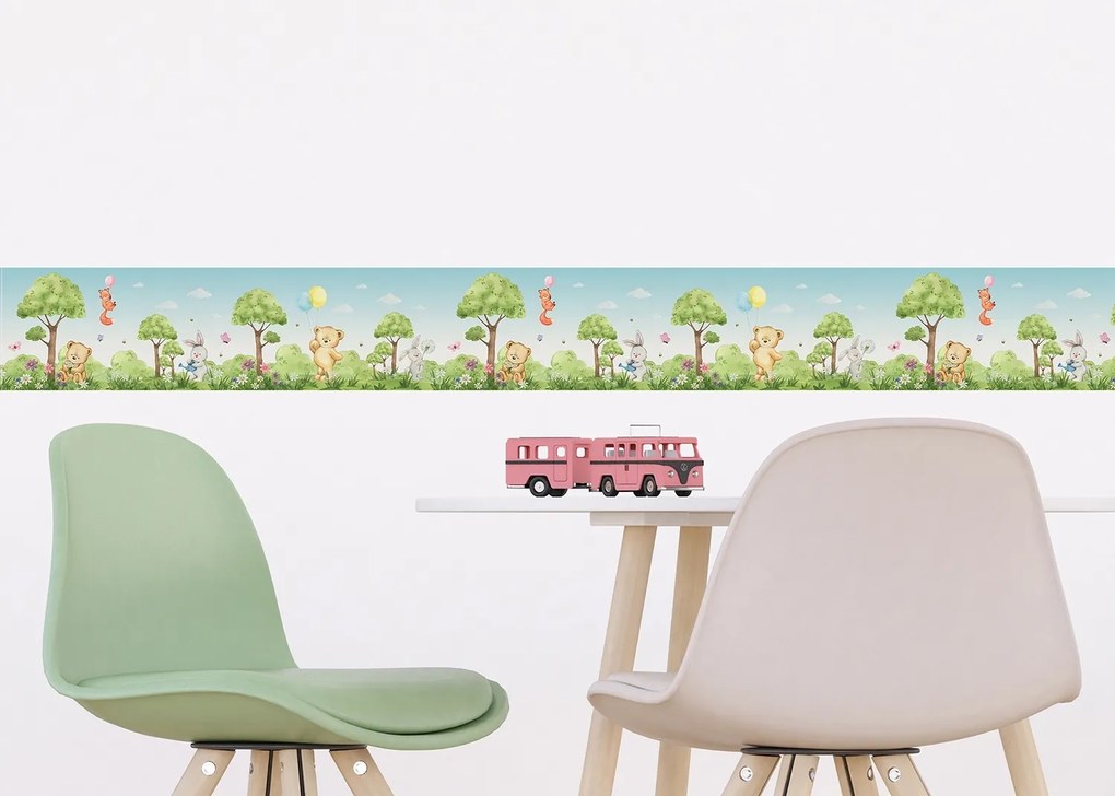 Dětská samolepící bordura na zeď Medvídek | 5 m x 9.7 cm | DWBD8127