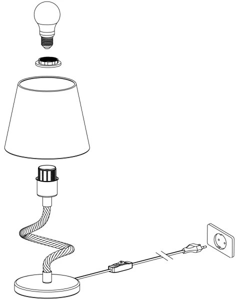 Eglo 43199 - Stolní lampa RAMPSIDE 1xE27/28W/230V