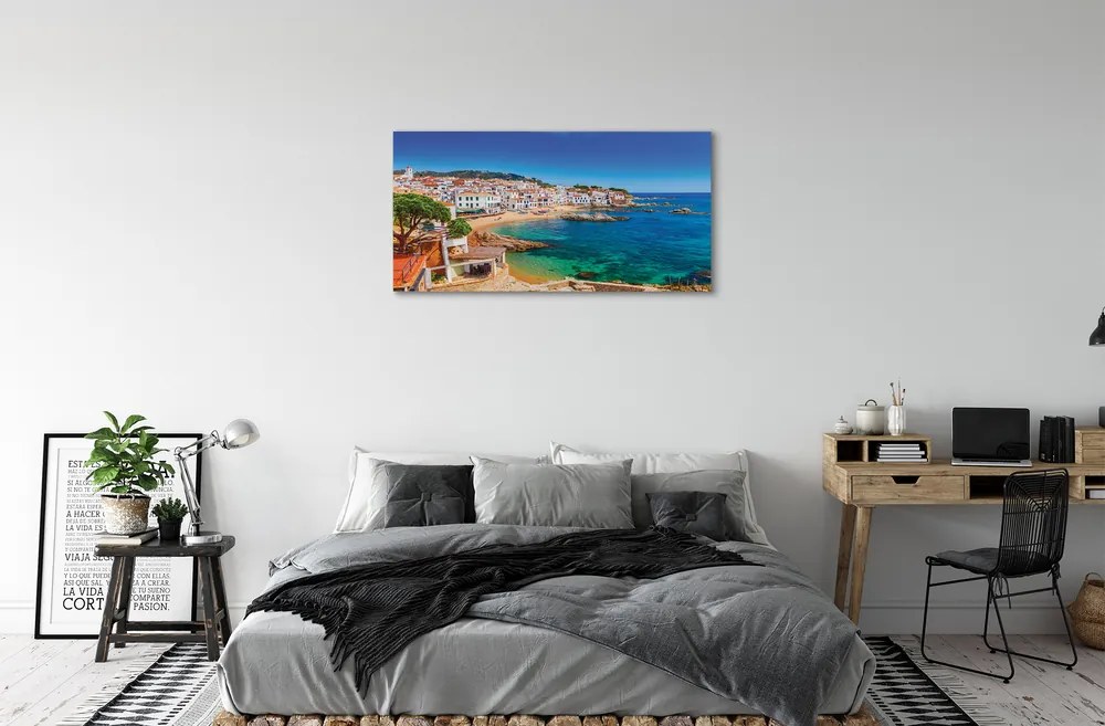 Obrazy na plátně Španělsko coast beach city 100x50 cm