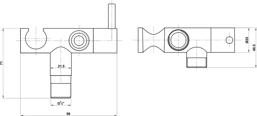 Aqualine SK215 ventil s ruční bidetovou sprškou chrom