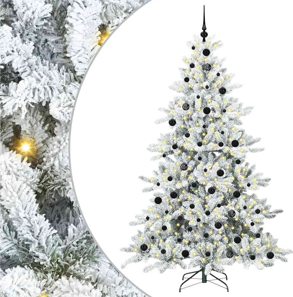 Umělý Skládací Vánoční Strom s stojanem Bílá 210 cm PVC a ocel 3397732