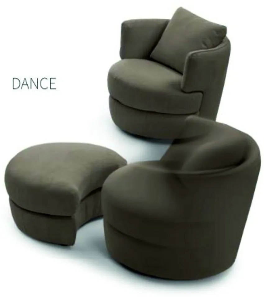 Pregio Italia sofa&relax Otáčecí křeslo DANCE Provedení: křeslo, Vzorník látek: tekno fibra 32 grey