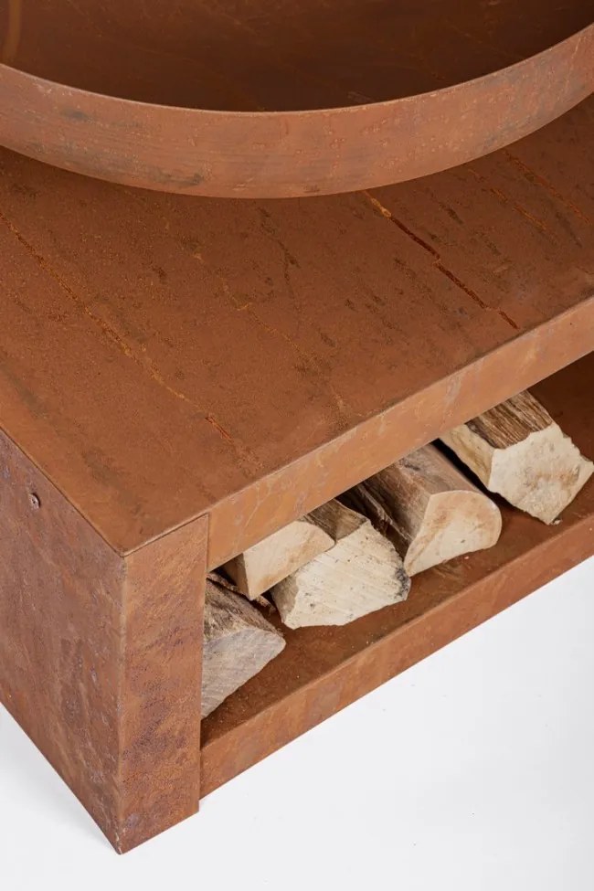 BIZZOTTO ohniště EFESTO mísa s držákem na dřevo RUSTY 0782437